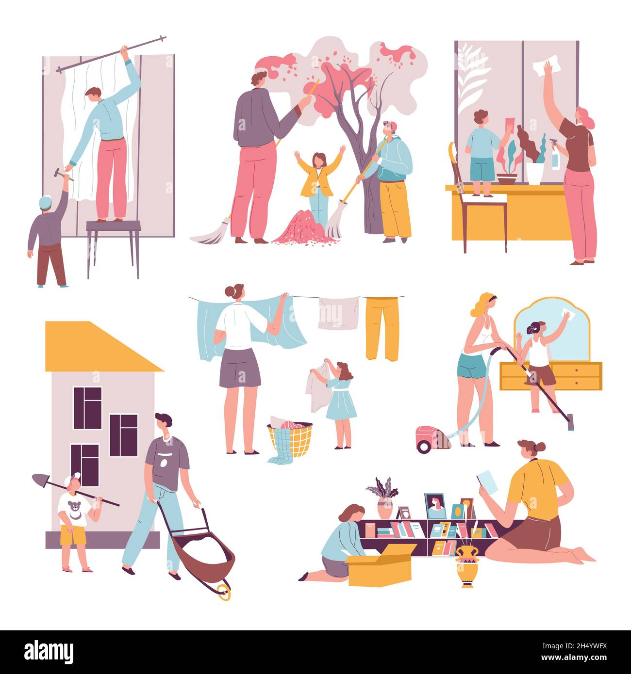 Help With Chores Children Help Their Parents With Household Chores