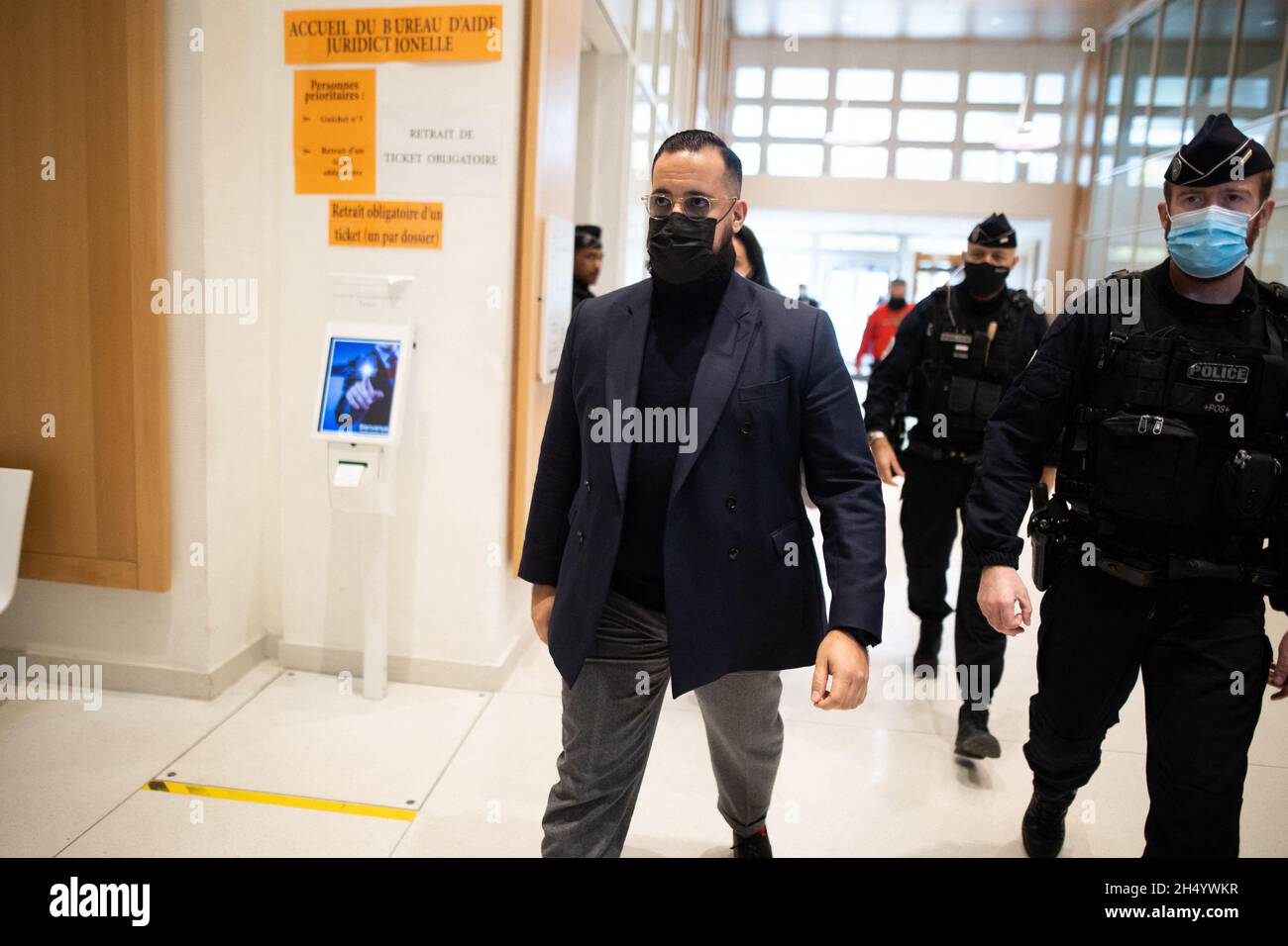 Alexandre Benalla arrive at the courtroom to hear the verdict in his ...