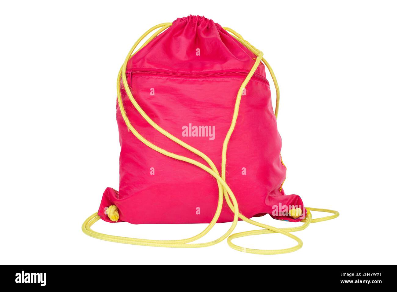 Drawstring pack template classic pink isolated on white background ...