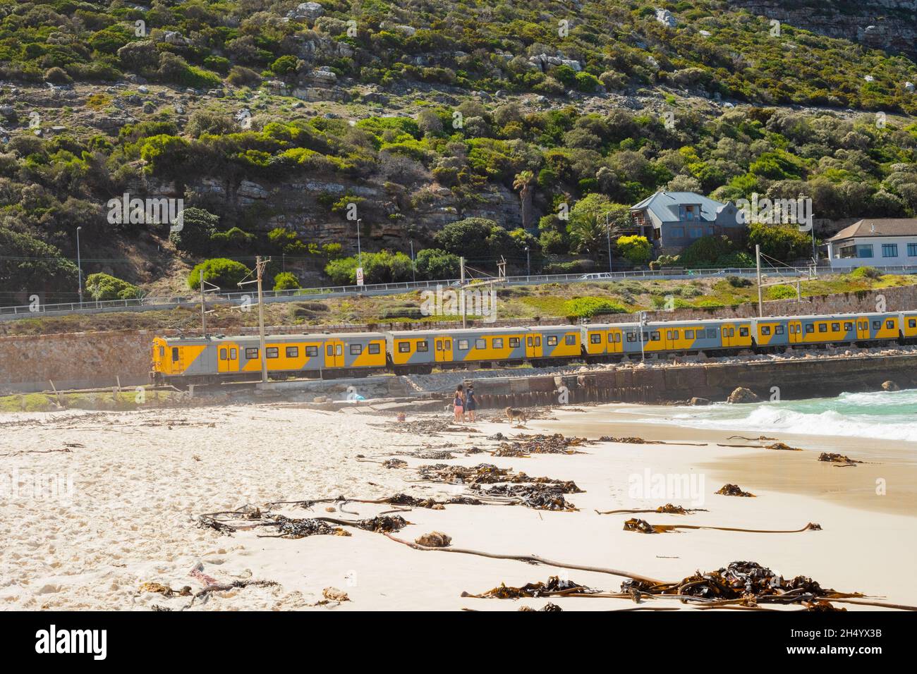 CAPE TOWN, SOUTH AFRICA - Oct 11, 2021: A passenger railway running ...
