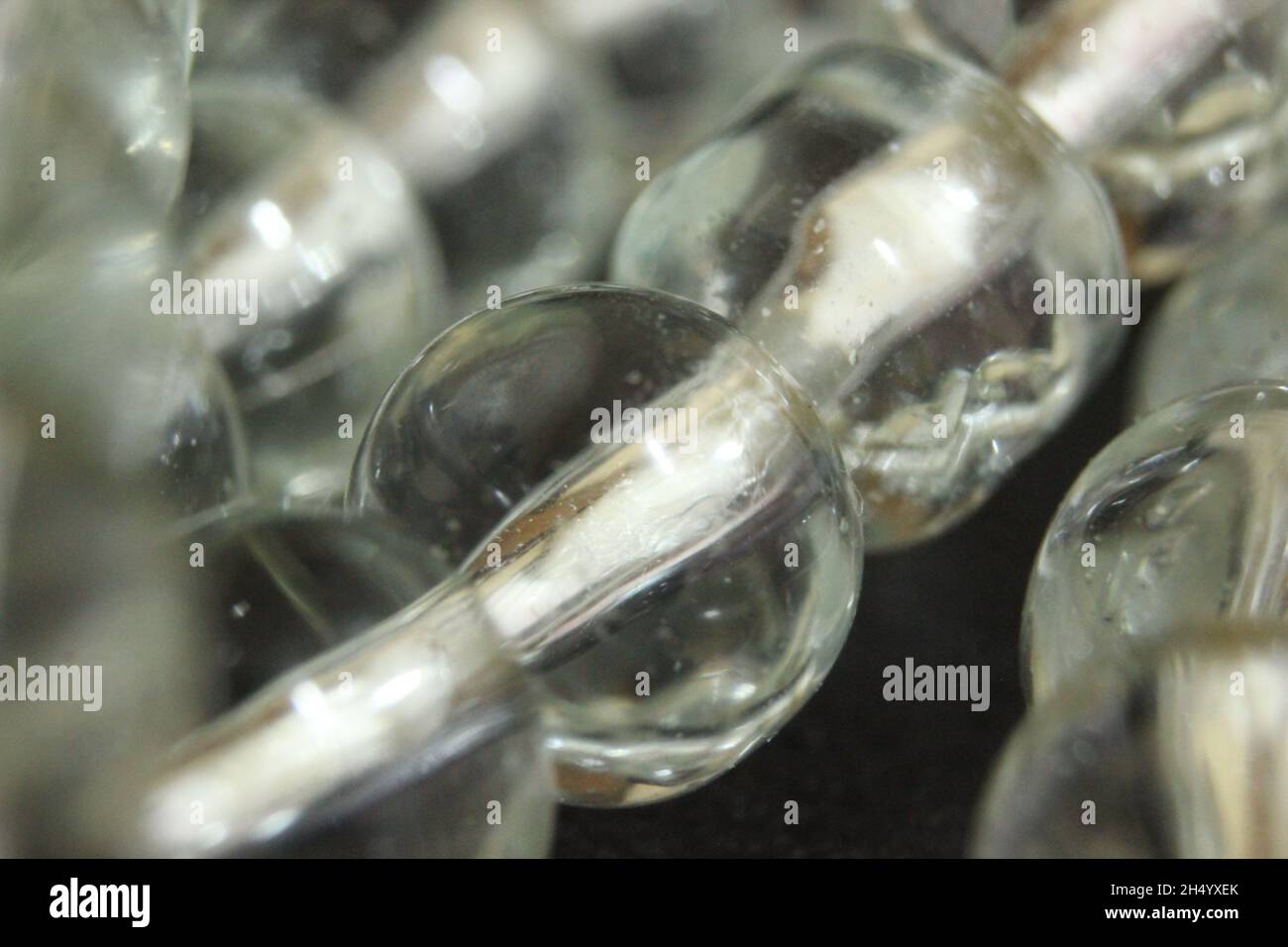Macro of shiny crystal beads Stock Photo - Alamy