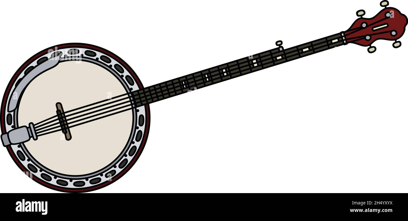 Hand drawing of a classic five strings banjo Stock Vector Image & Art - Alamy