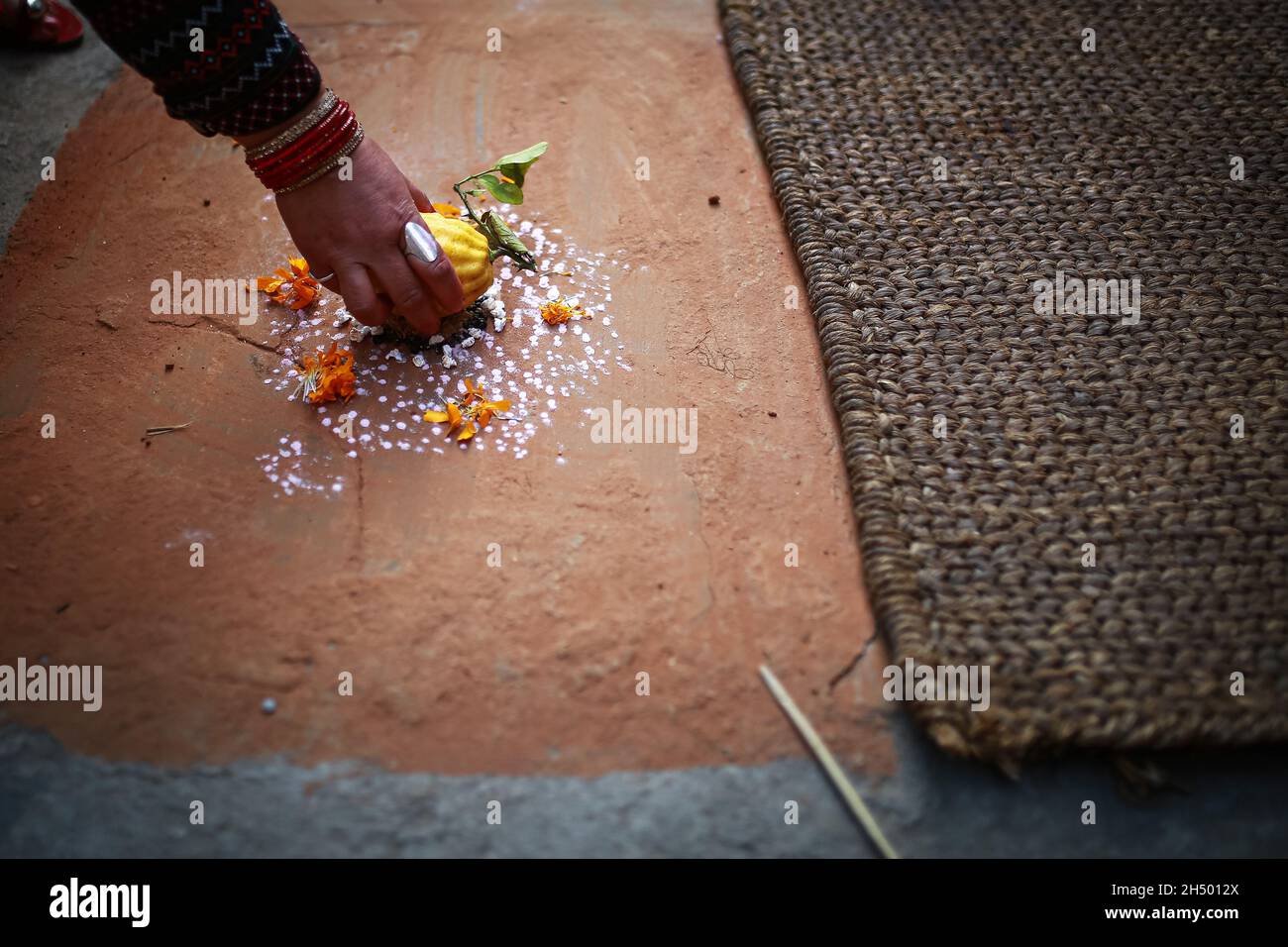 Lalitpur, Bagmati, Nepal. 5th Nov, 2021. People take part in a mass Mha ...