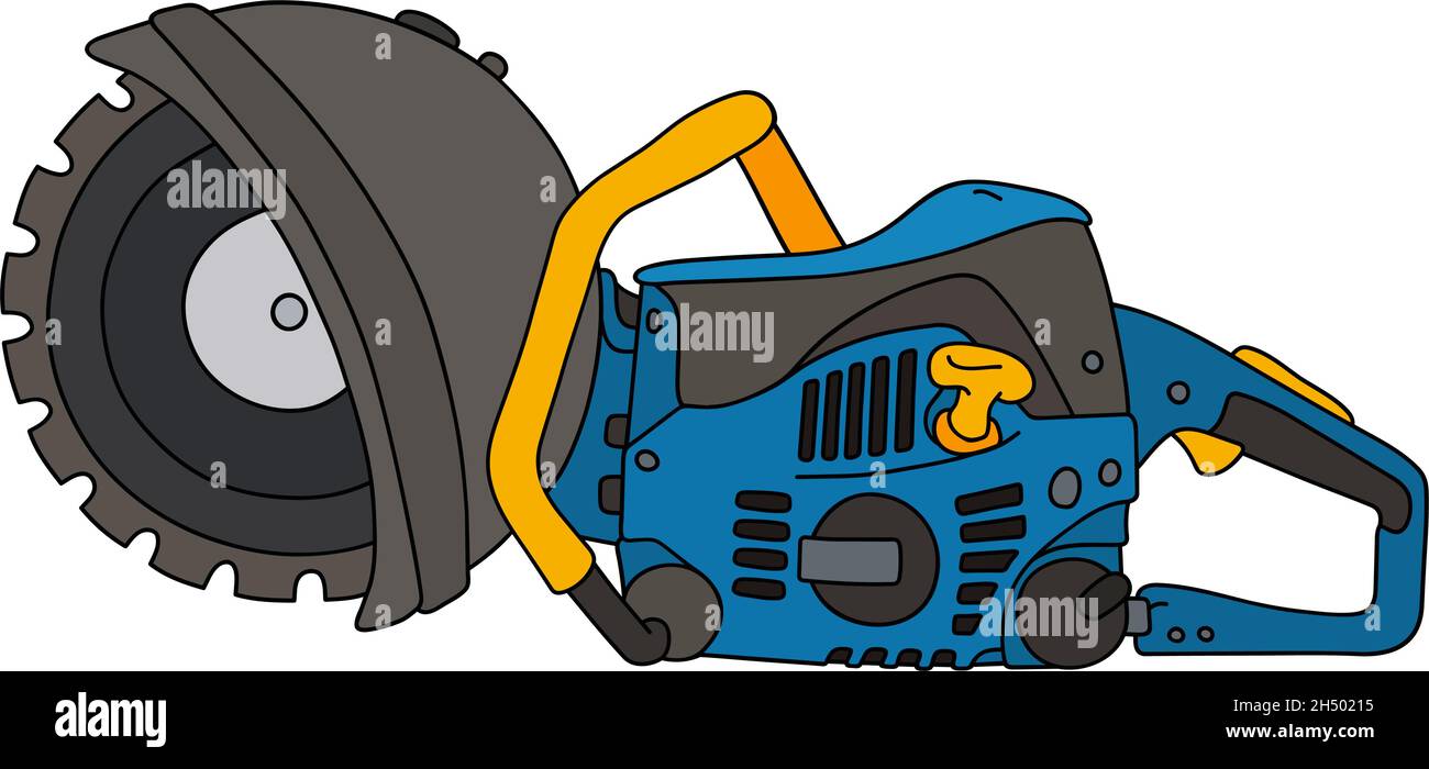 Hand drawing of a blue circular motor saw Stock Vector Image & Art - Alamy