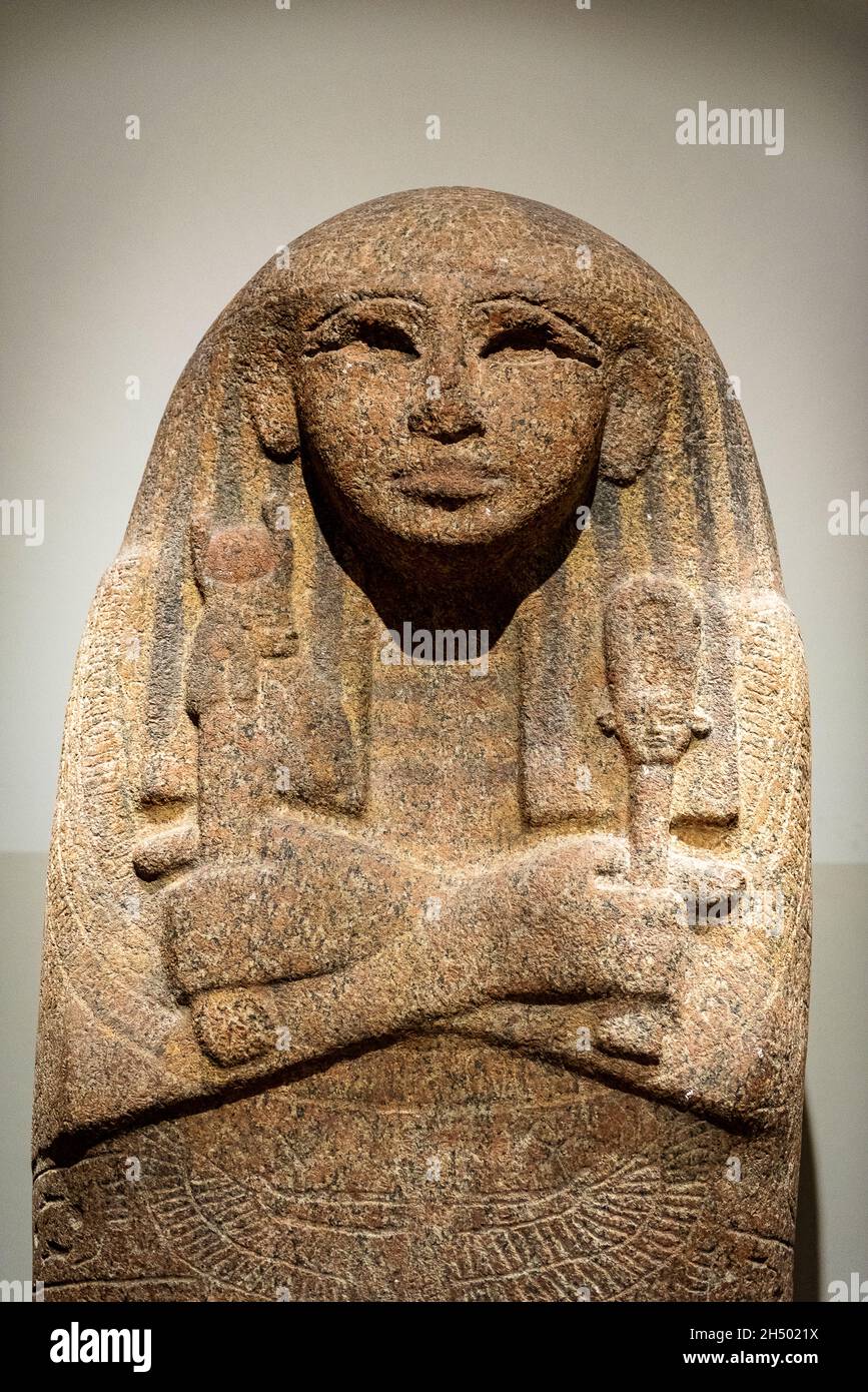 Funeral statue, Egyptian Museum, Turin, Piedmont, Italy Stock Photo - Alamy