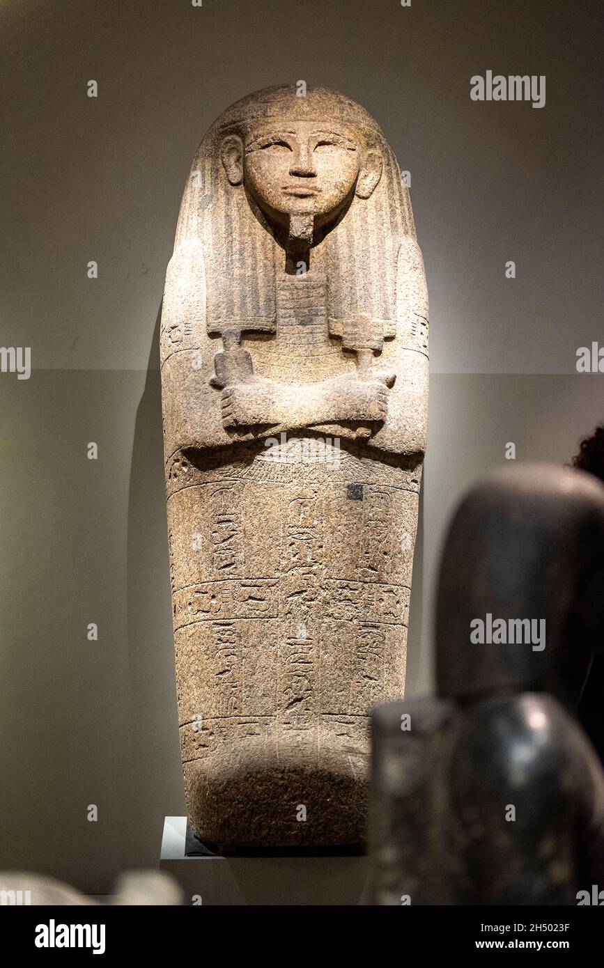 Funeral statue, Egyptian Museum, Turin, Piedmont, Italy Stock Photo - Alamy
