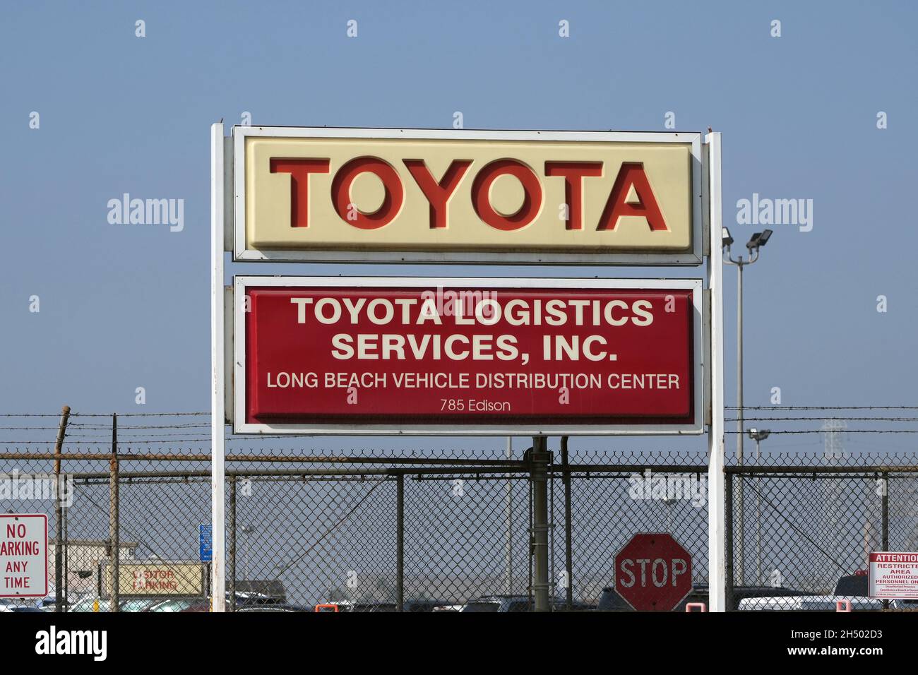 The Toyota Logistics Services Inc. Vehicle Distribution Center is seen ...