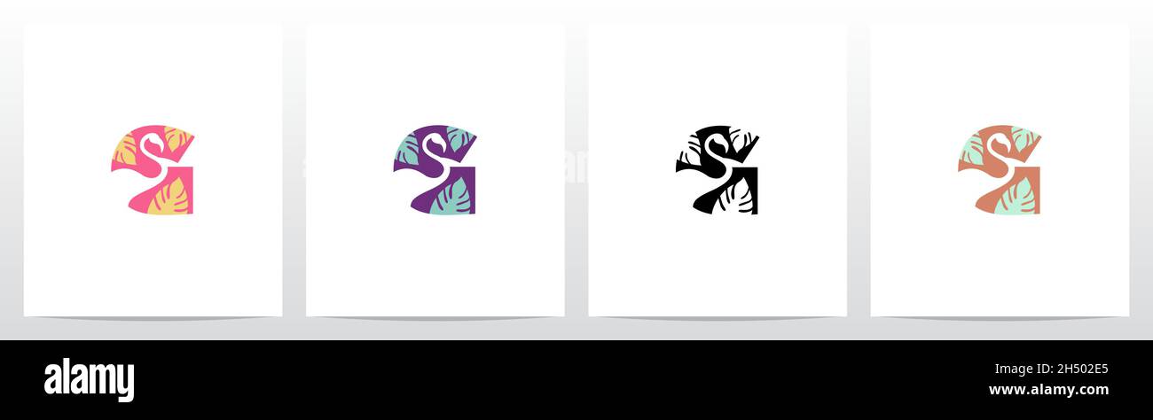 Flamingo On Letter Logo Design G Stock Vector Image & Art - Alamy