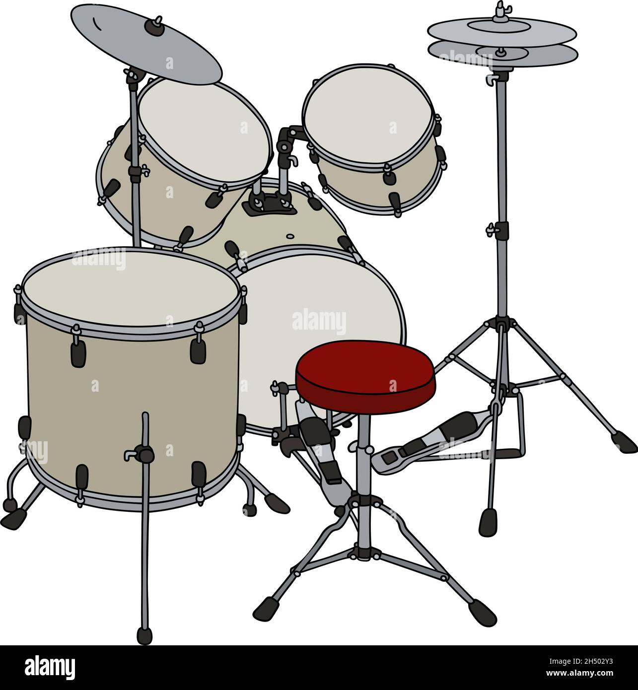 Hand drawing of a beige percussion set Stock Vector Image & Art - Alamy