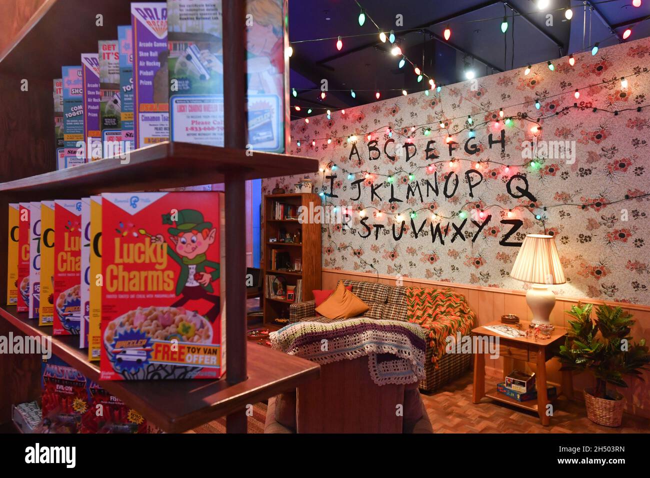 A view of the Stranger Things pop-up store presented by Netflix located ...