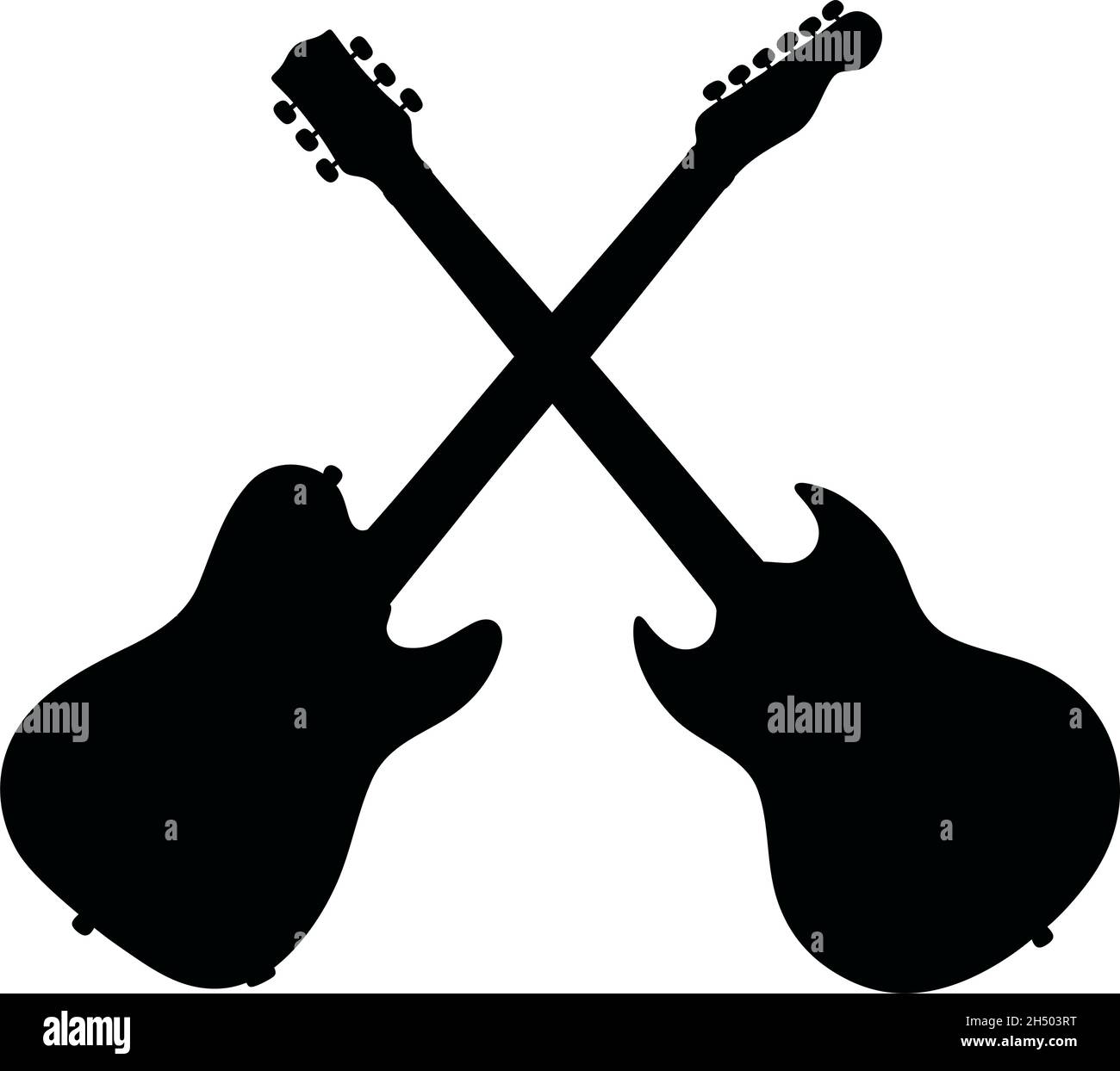 Two guitars Stock Vector Images - Alamy