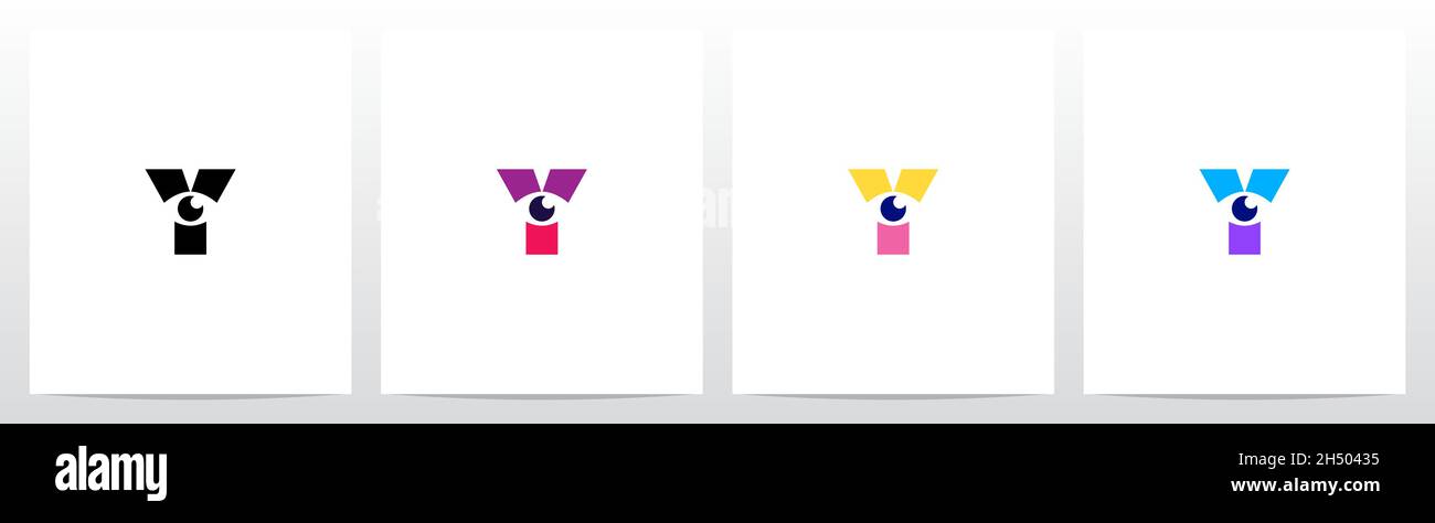 Eyes On Letter Logo Design Y Stock Vector Image & Art - Alamy