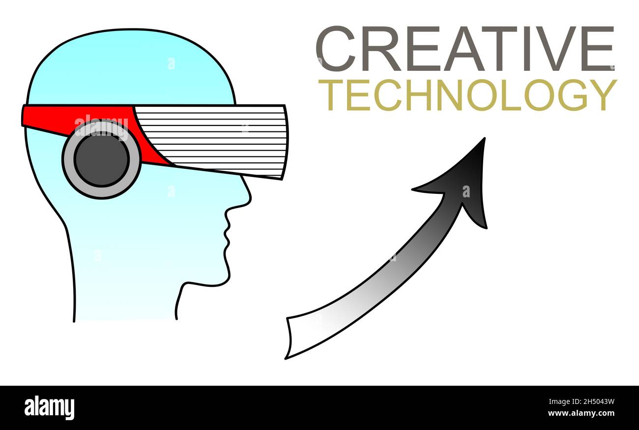 Creative technology concept drawn on a white background Stock Photo - Alamy