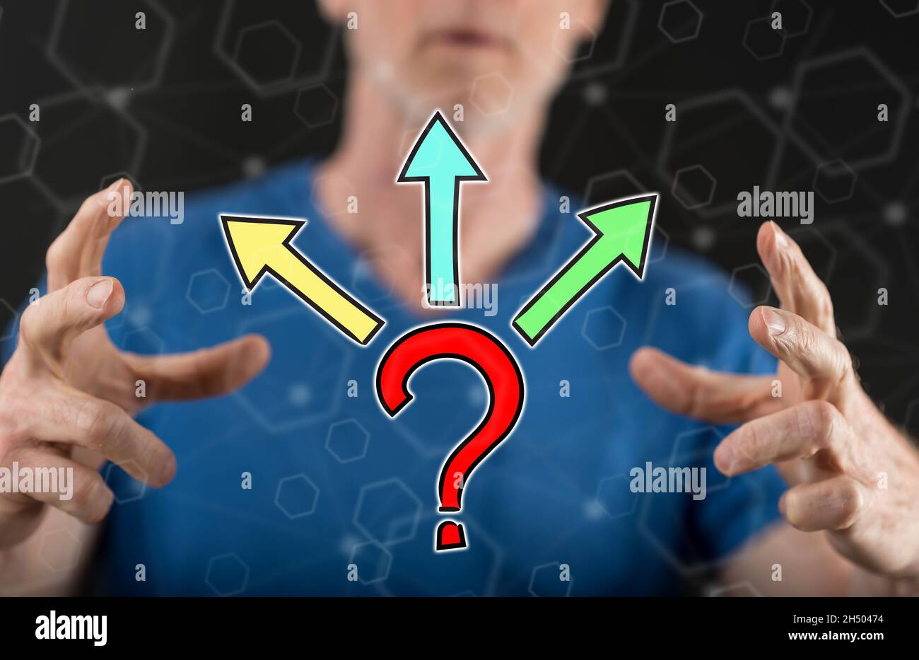 Confused man choose between hi-res stock photography and images - Alamy