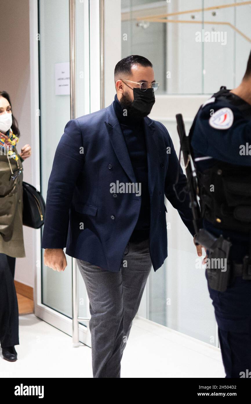 Paris, France. 05th Nov, 2021. Alexandre Benalla arrive leaves the ...