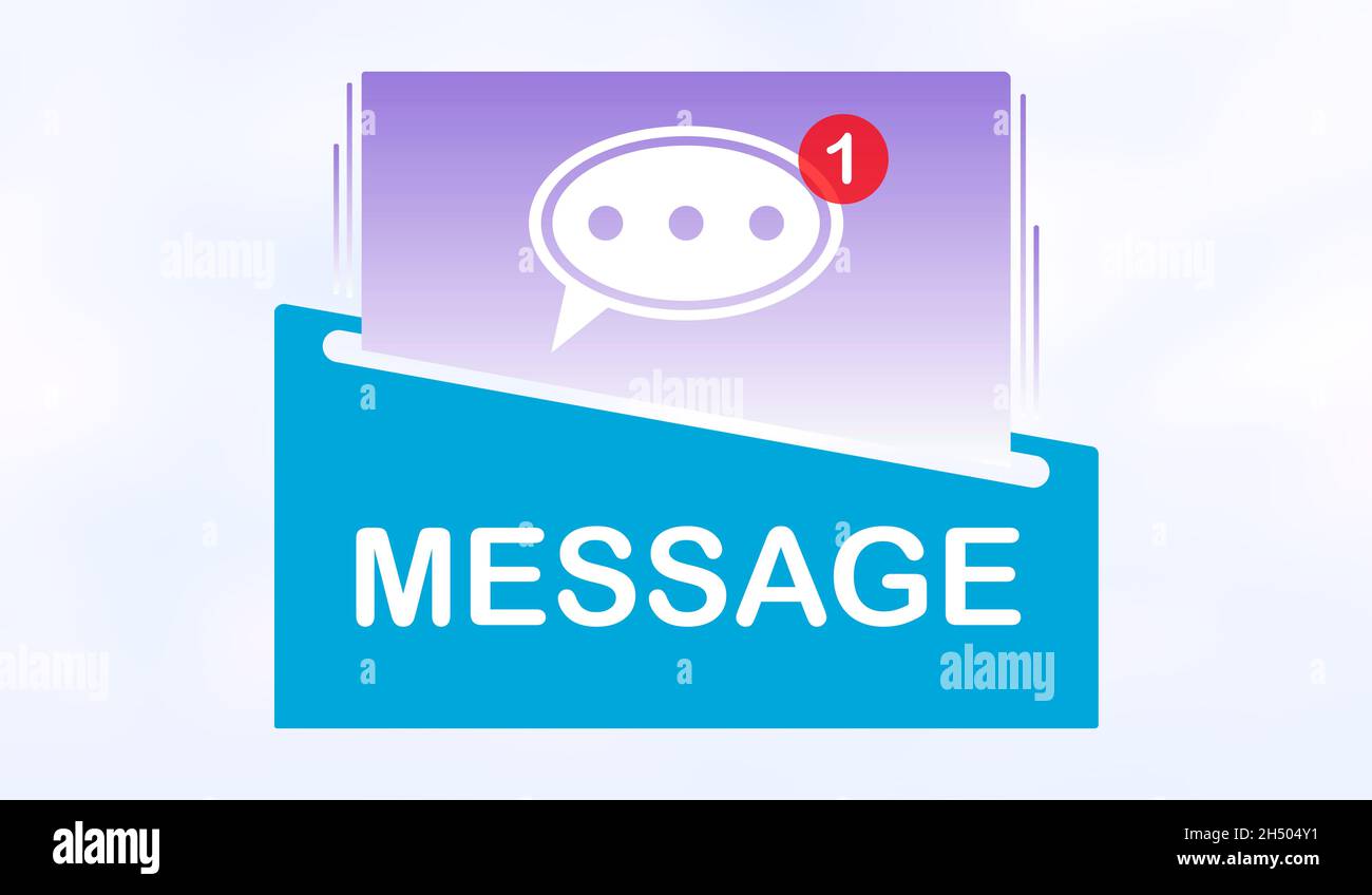 Illustration of a message concept Stock Photo - Alamy