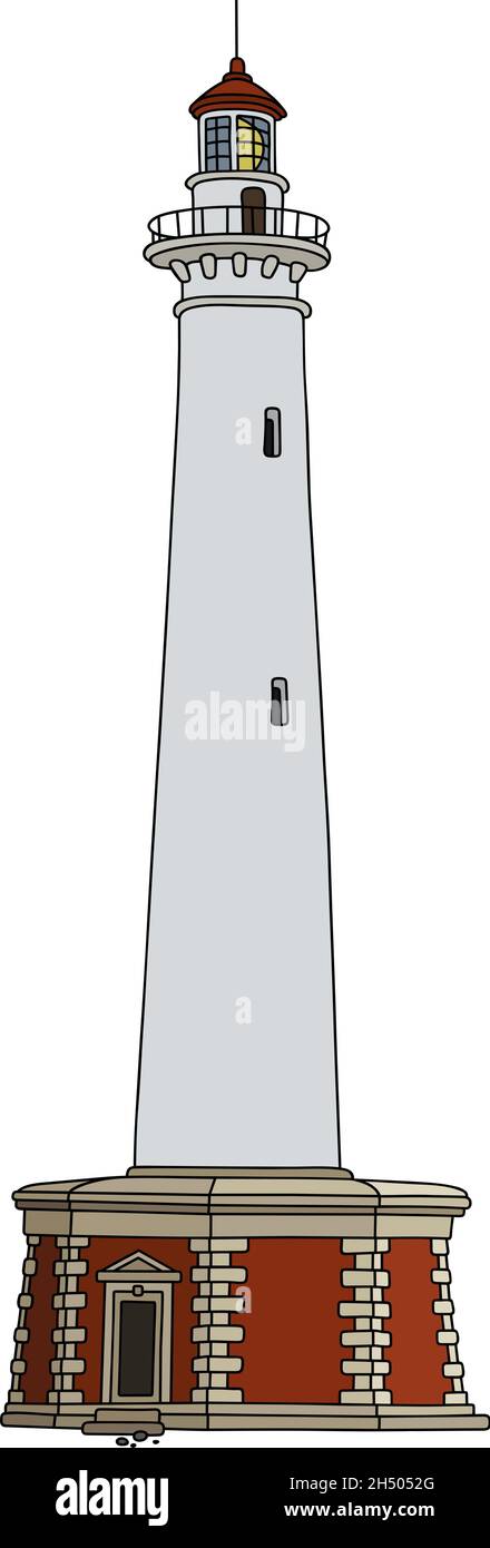 Hand drawing of an old stone lighthouse Stock Vector Image & Art - Alamy