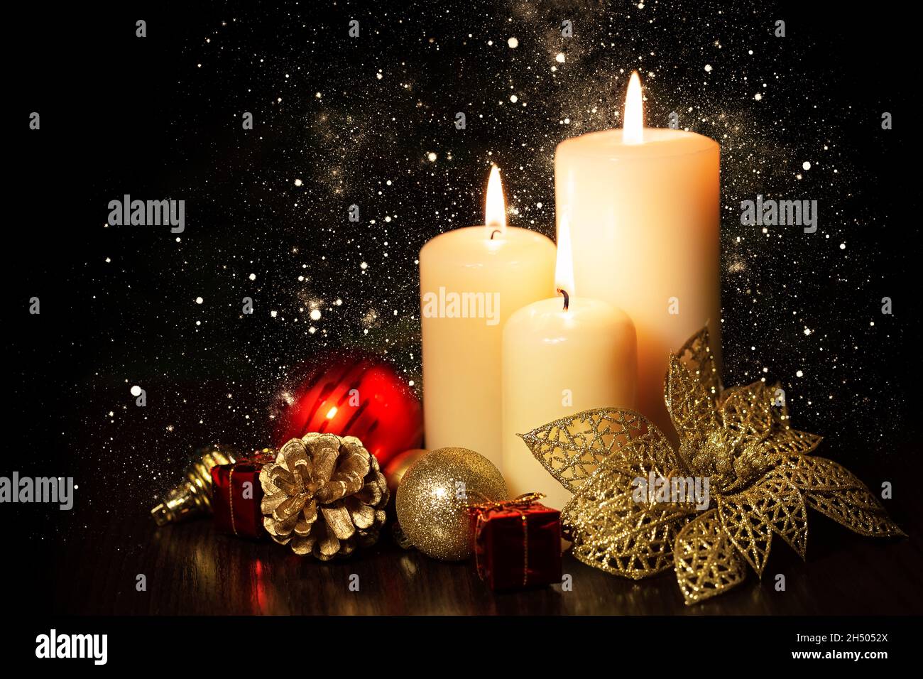 Christmas Candles Burning