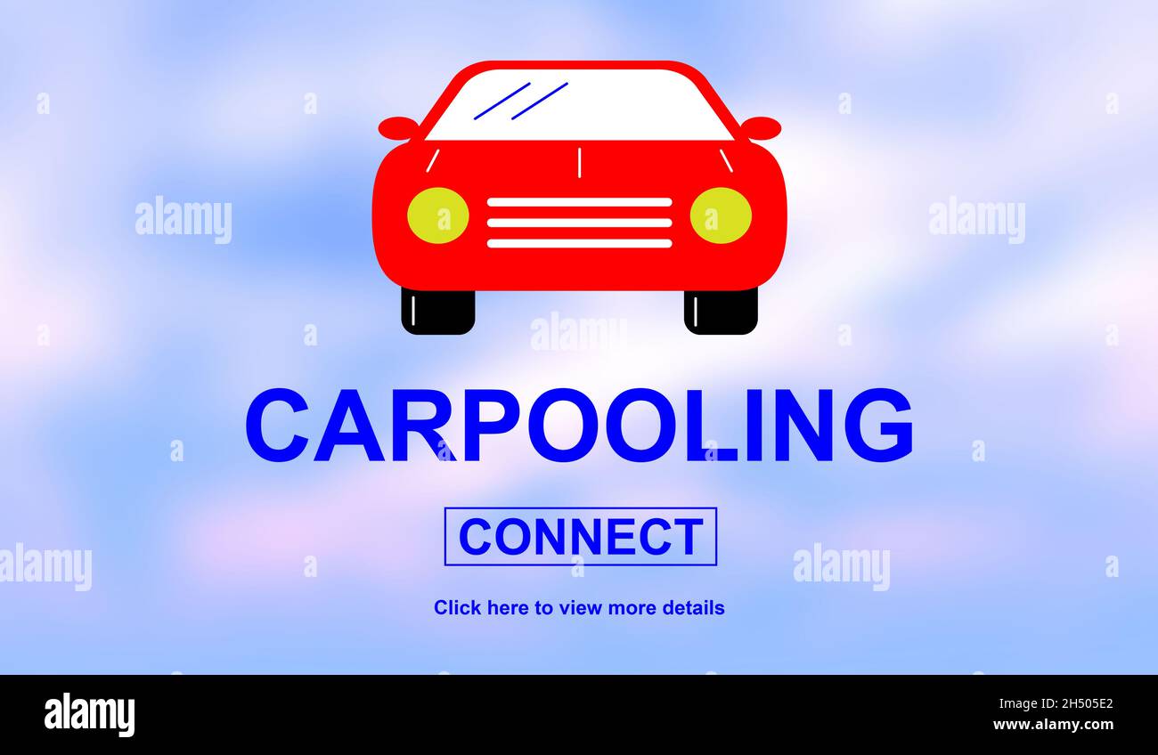 Illustration of a carpooling concept Stock Photo - Alamy
