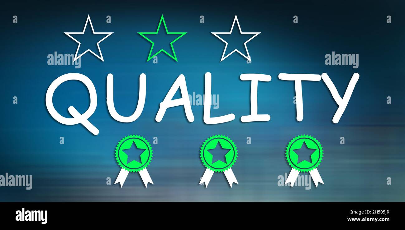 Illustration of a quality concept Stock Photo - Alamy