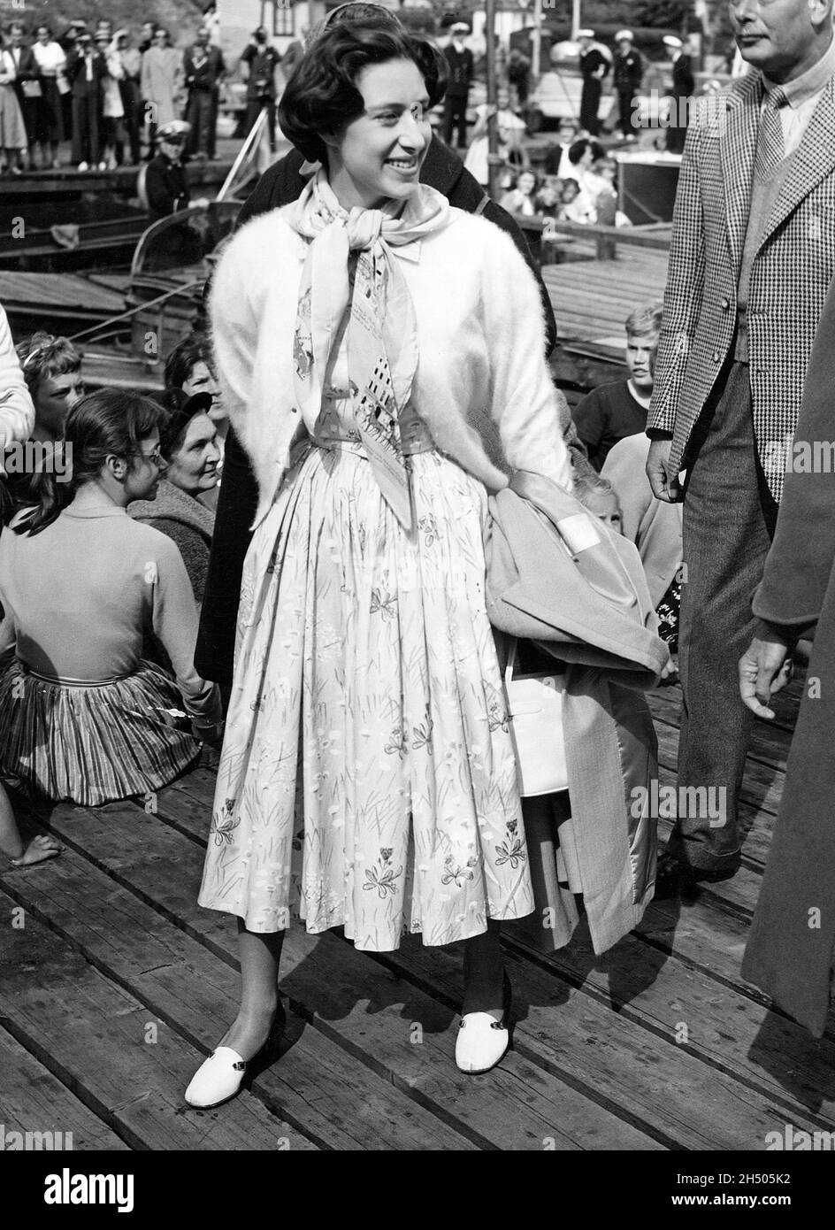 Princess Margaret during a visit to the archipelago in Stockholm ...