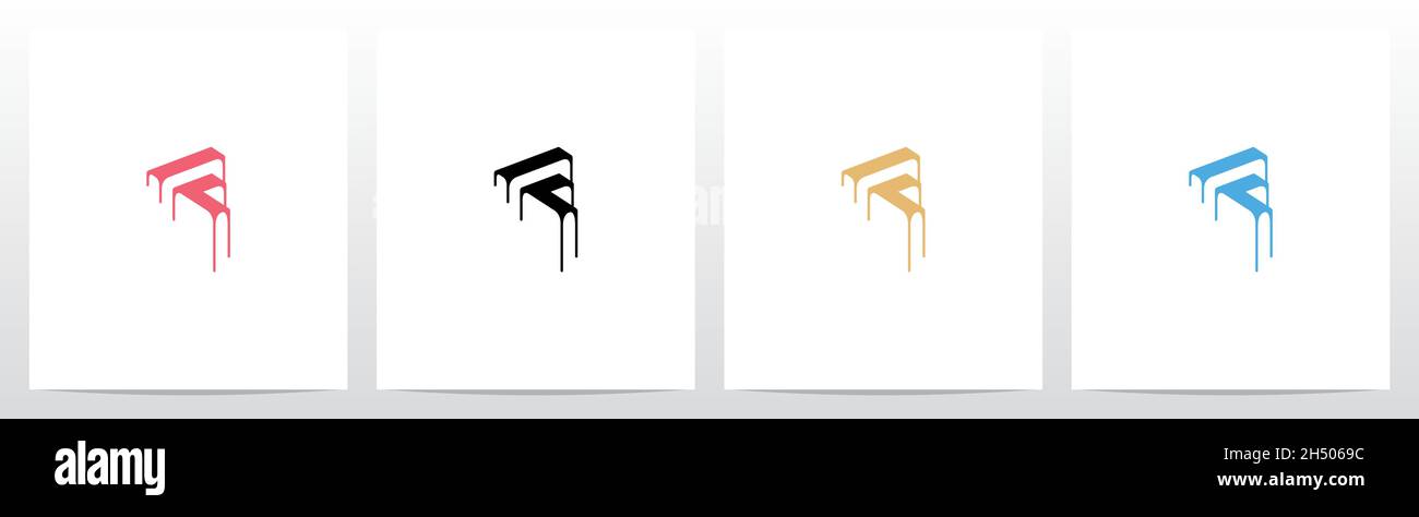 Dripping Surface On Letter Logo Design F Stock Vector Image & Art - Alamy