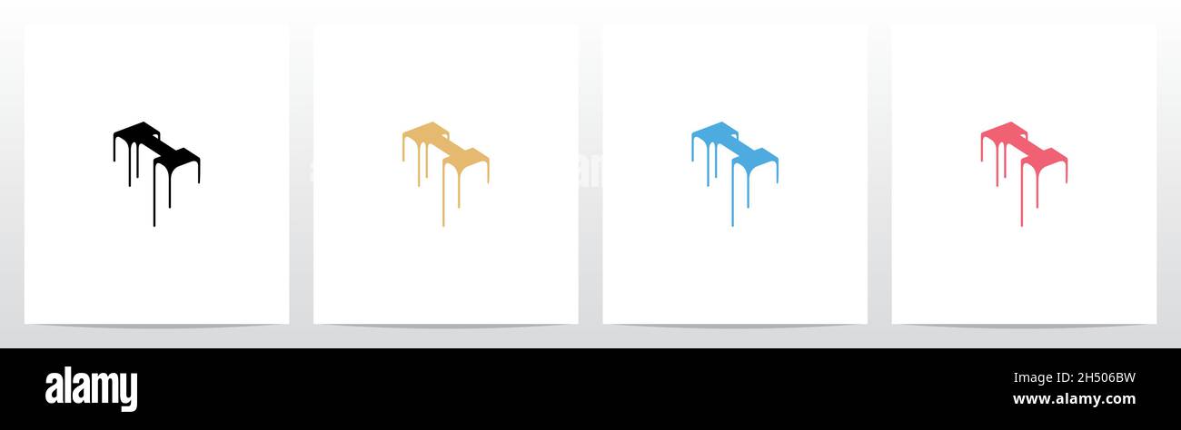 Dripping Surface On Letter Logo Design I Stock Vector Image & Art - Alamy