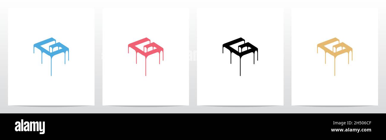 Dripping Surface On Letter Logo Design G Stock Vector Image & Art - Alamy