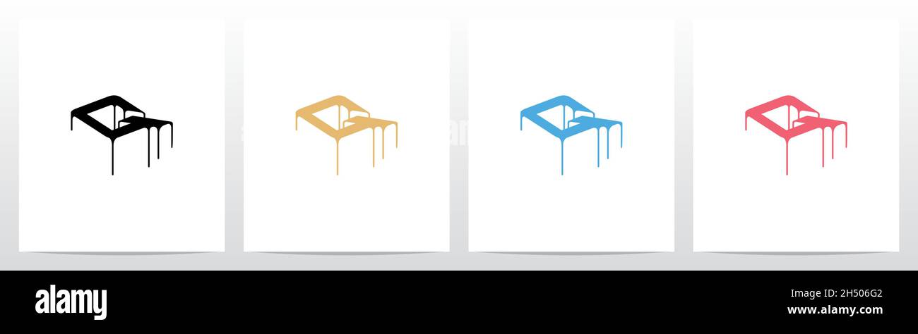 Dripping Surface On Letter Logo Design Q Stock Vector Image & Art - Alamy