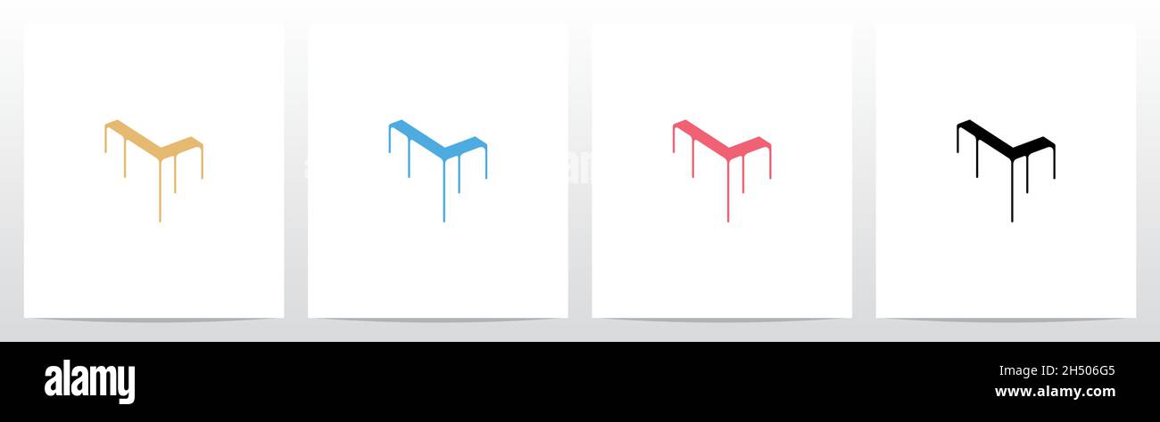 Dripping Surface On Letter Logo Design L Stock Vector Image & Art - Alamy