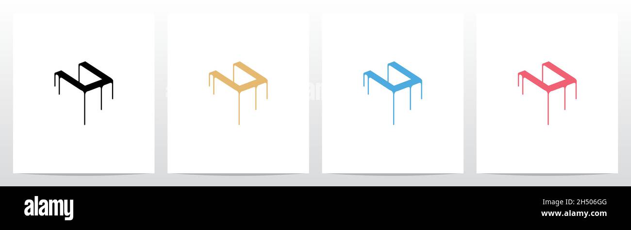 Dripping Surface On Letter Logo Design U Stock Vector Image & Art - Alamy