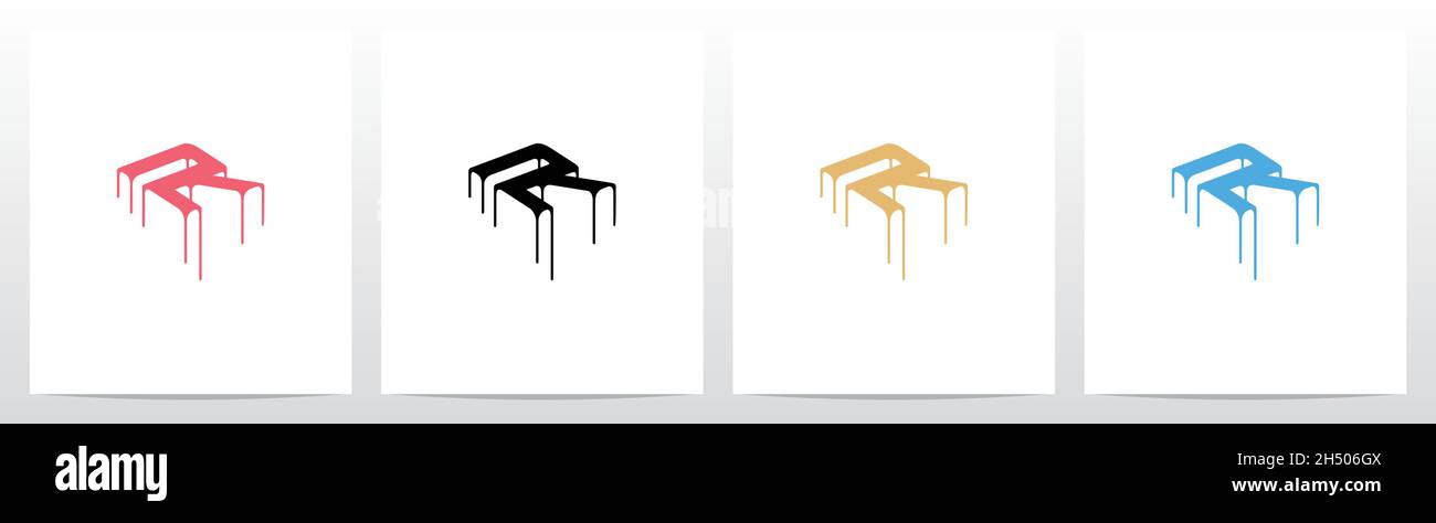 Dripping Surface On Letter Logo Design R Stock Vector Image & Art - Alamy