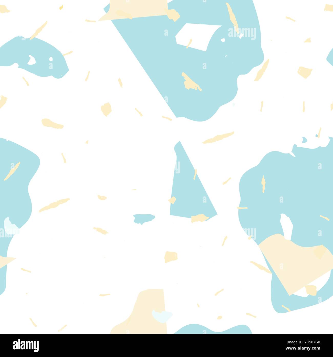 Terrazzo seamless pattern. Blue classic flooring texture. Background ...