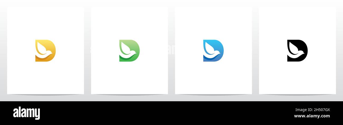 D letter bird logo hi-res stock photography and images - Alamy