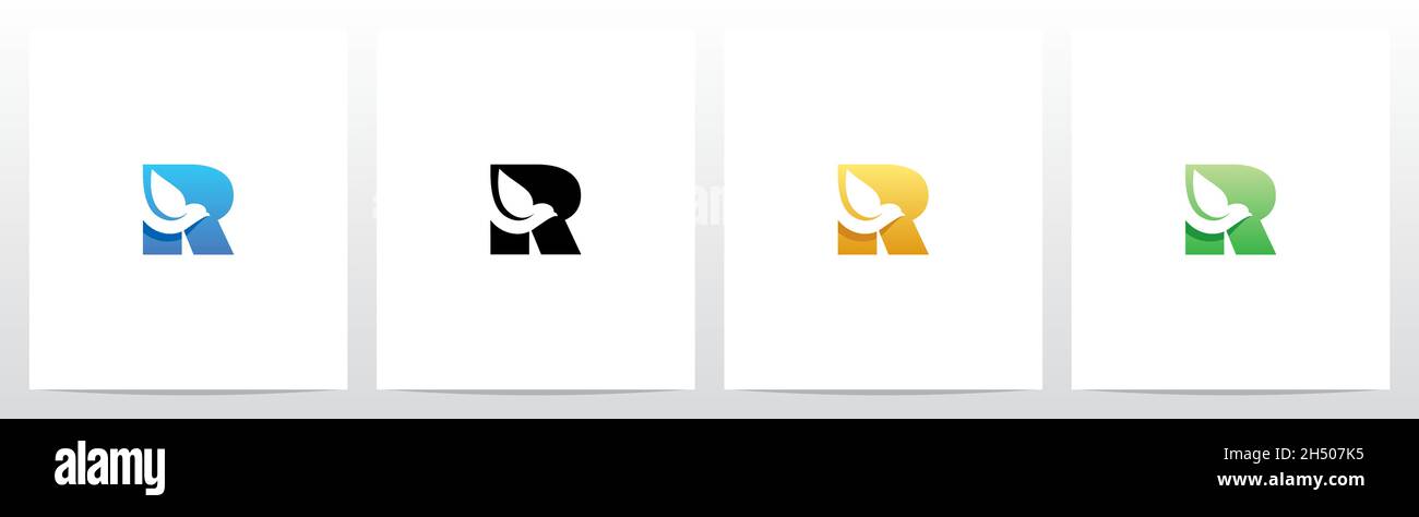 Feather letter r Stock Vector Images - Alamy