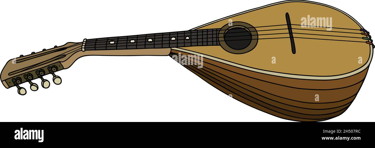 Hand drawing of a vintage mandolin Stock Vector Image & Art - Alamy