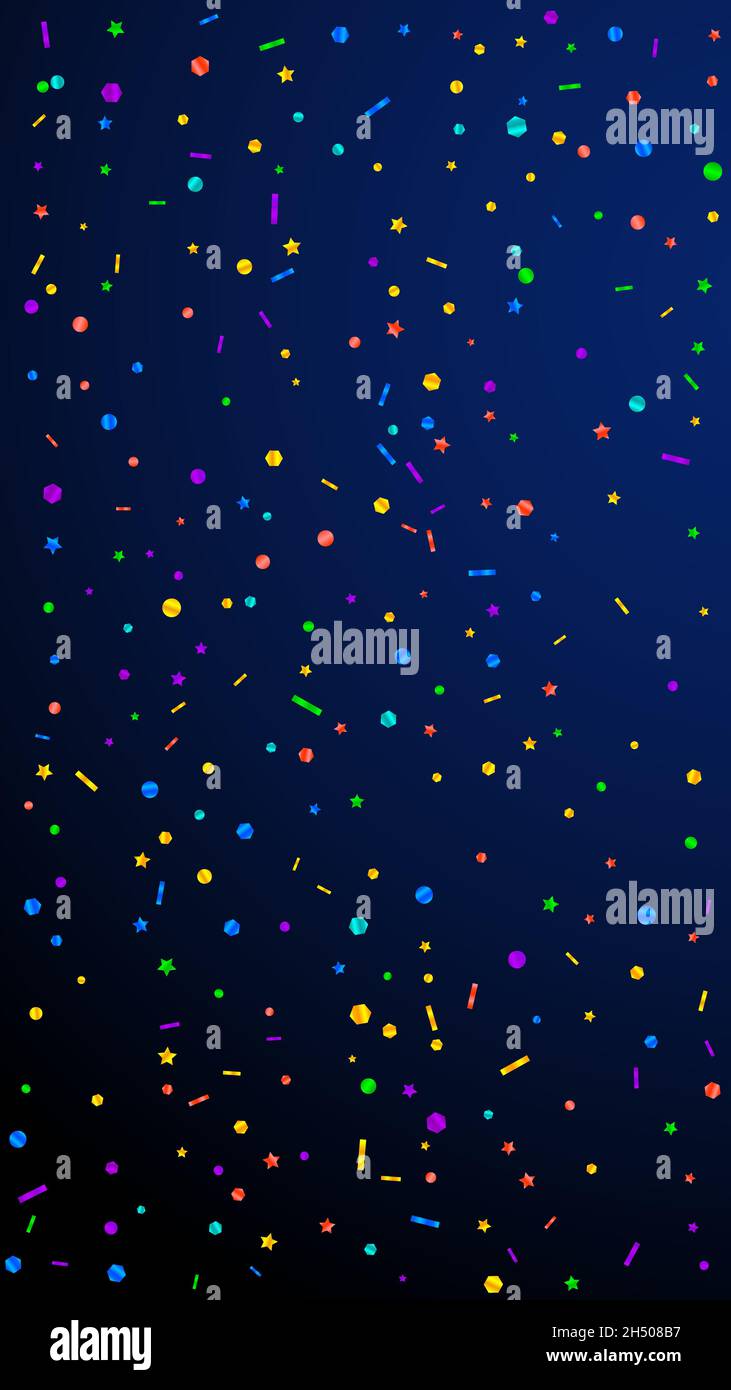 Festive splendid confetti. Celebration stars. Festive confetti on dark ...