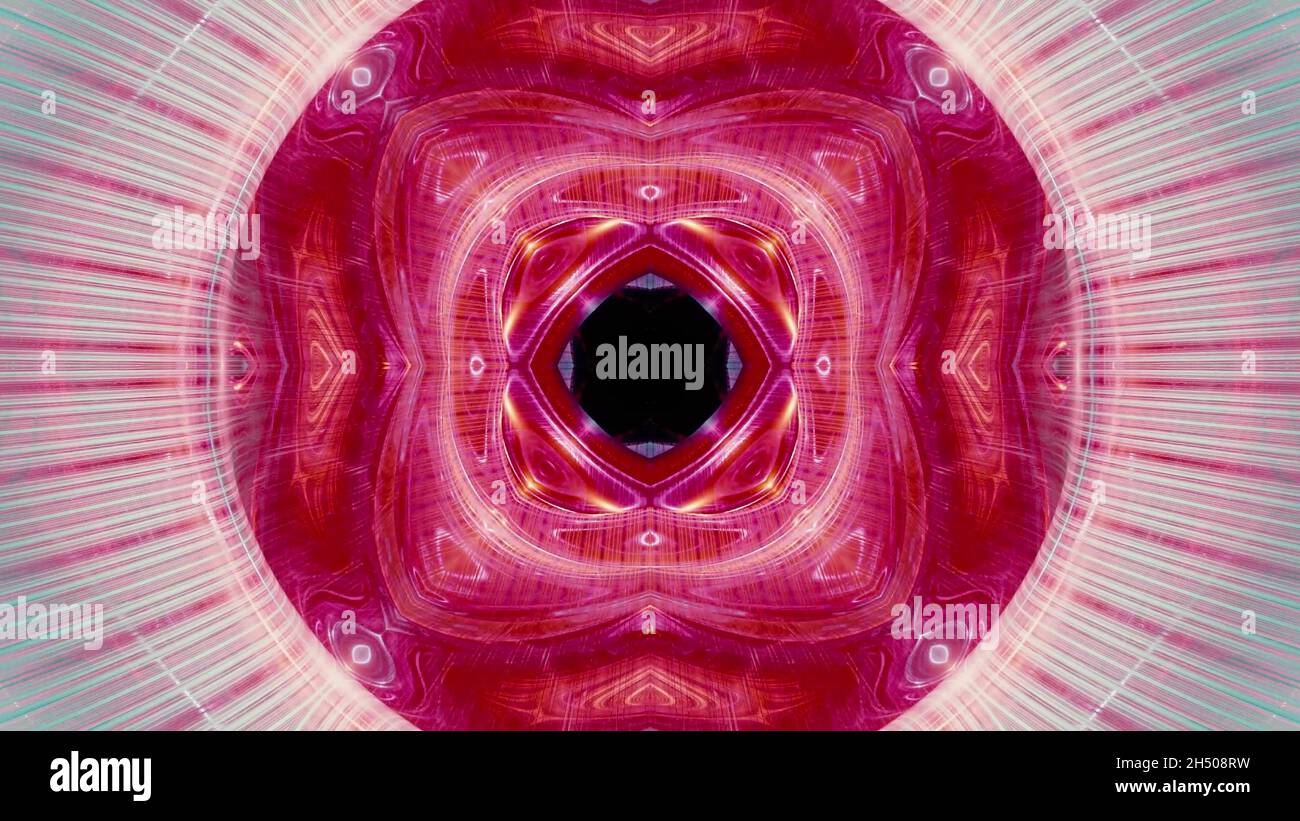 3D rendering of cool futuristic kaleidoscope patterns in vibrant purple ...