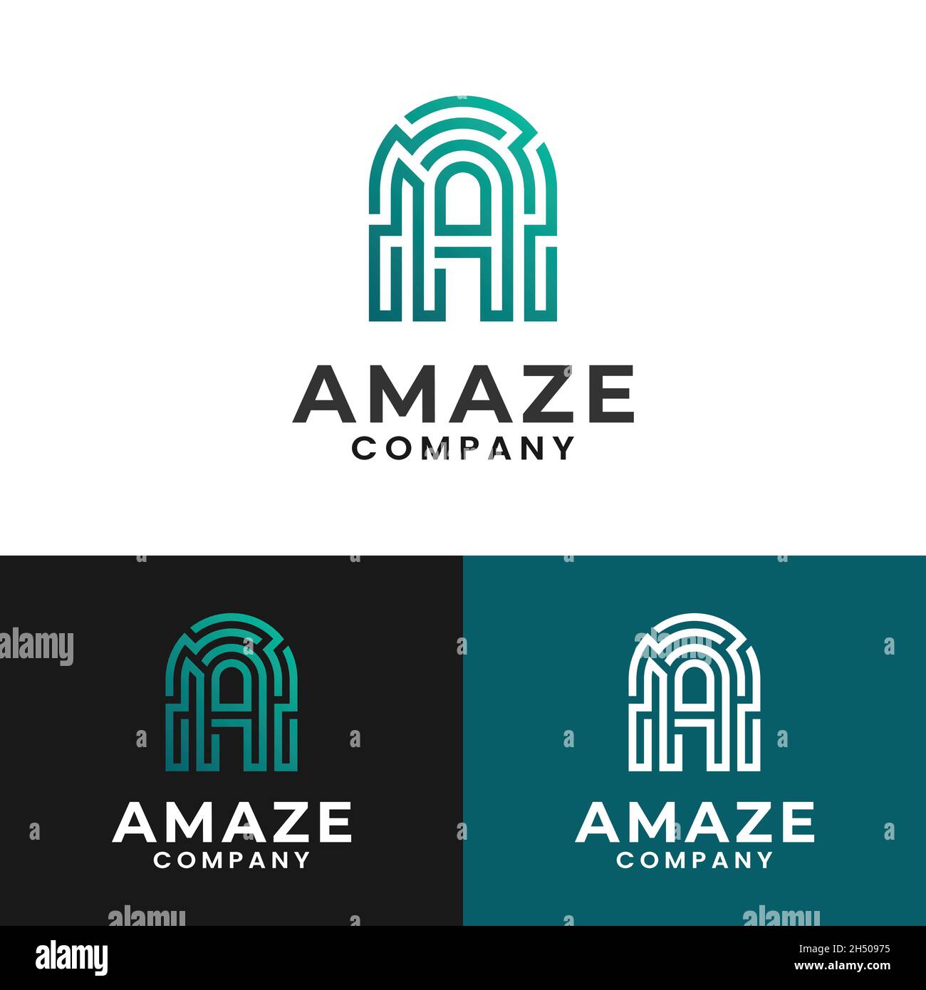 Simple maze puzzle hi-res stock photography and images - Alamy