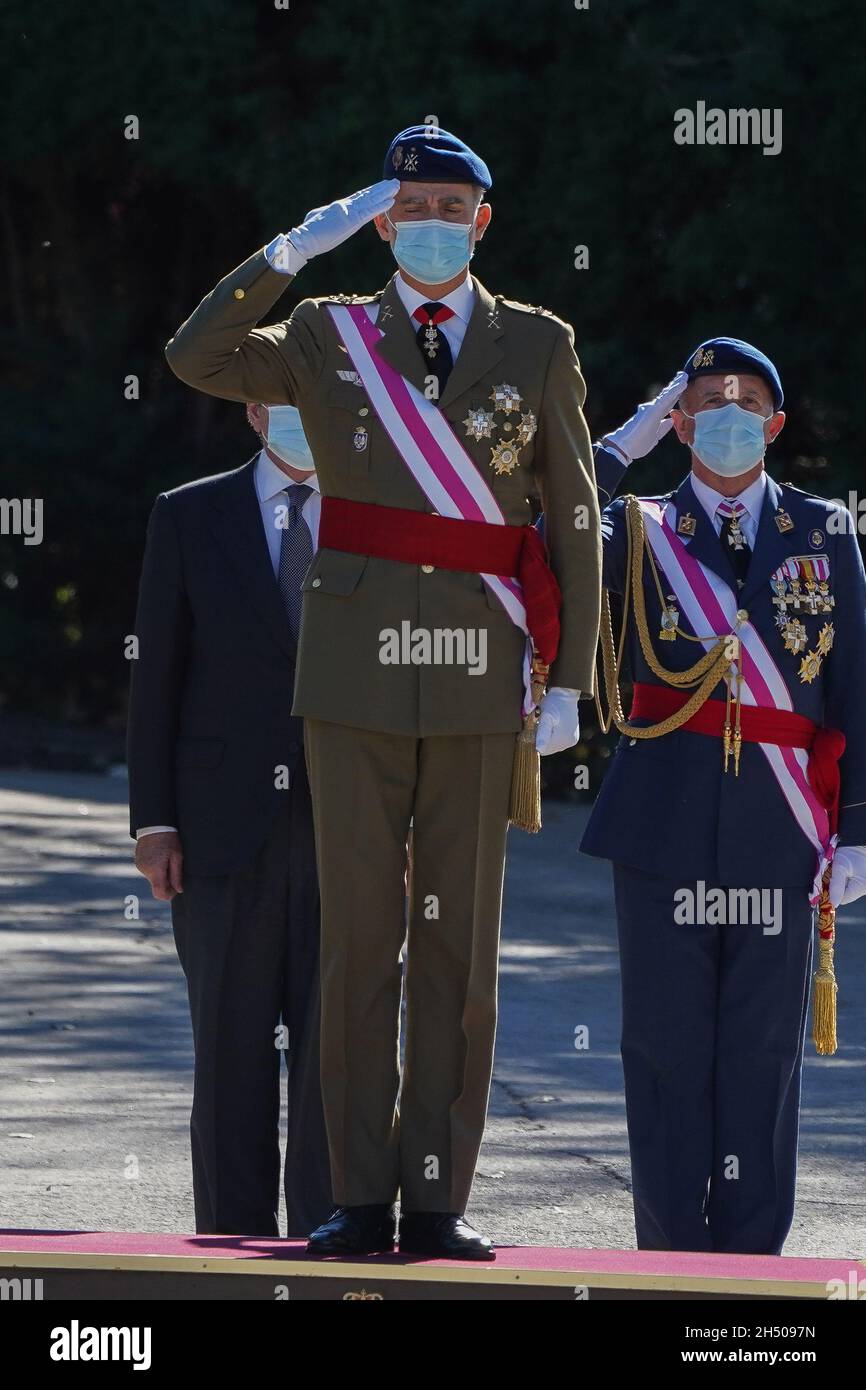 Madrid, Spain. 05th Nov, 2021. King Felipe VI of Spain salutes during ...
