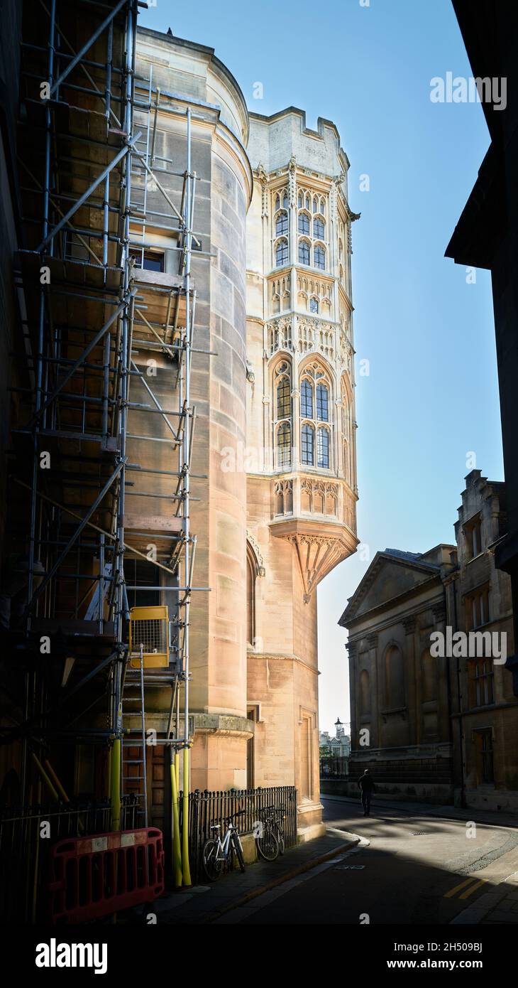 Windows at the Old Schools, university of Cambridge, England Stock ...