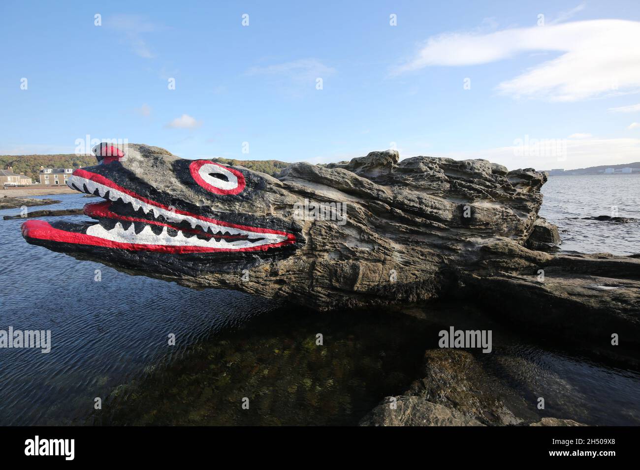 Millport, Isle of Cumbrae, North Ayrshire, Scotland, UK. The rock ...