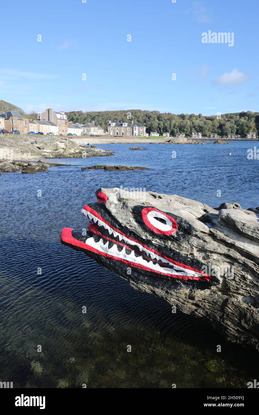 Millport, Isle of Cumbrae, North Ayrshire, Scotland, UK. The rock ...