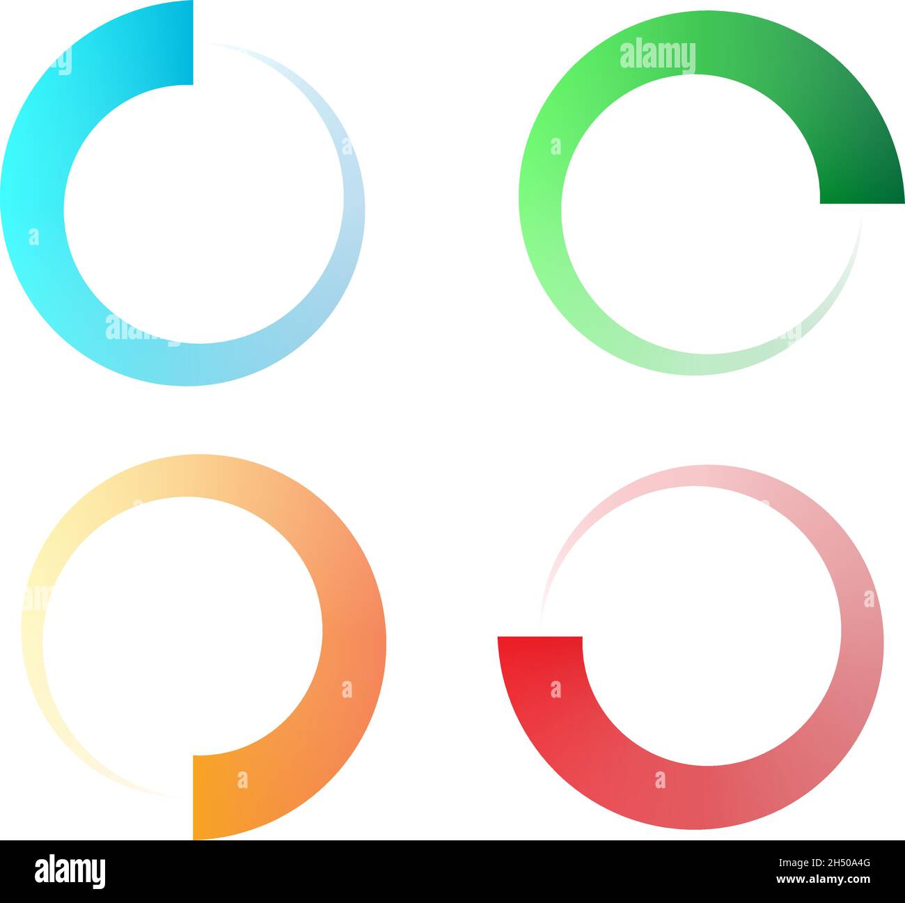 Progress, steps, phases indicator. Preloader, buffer shape. Circle, circular loading icon ...
