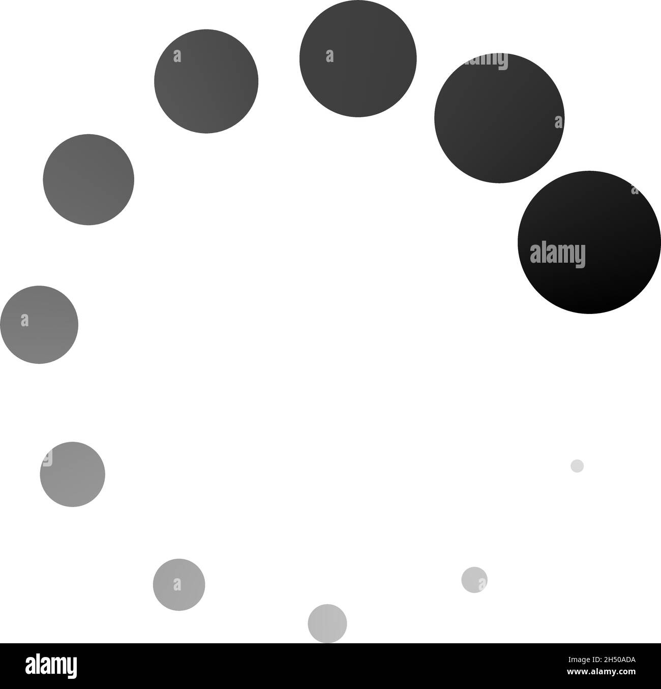 Progress, steps, phases indicator. Preloader, buffer shape. Circle, circular loading icon ...