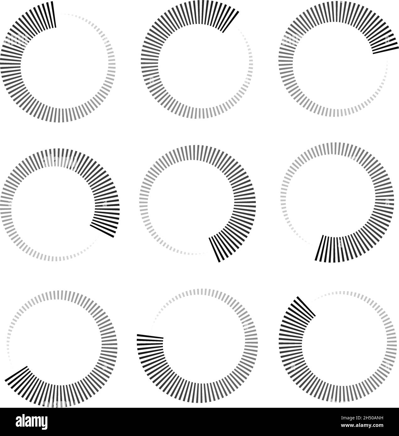 Progress Steps Phases Indicator Preloader Buffer Shape Circle Circular Loading Icon 7280