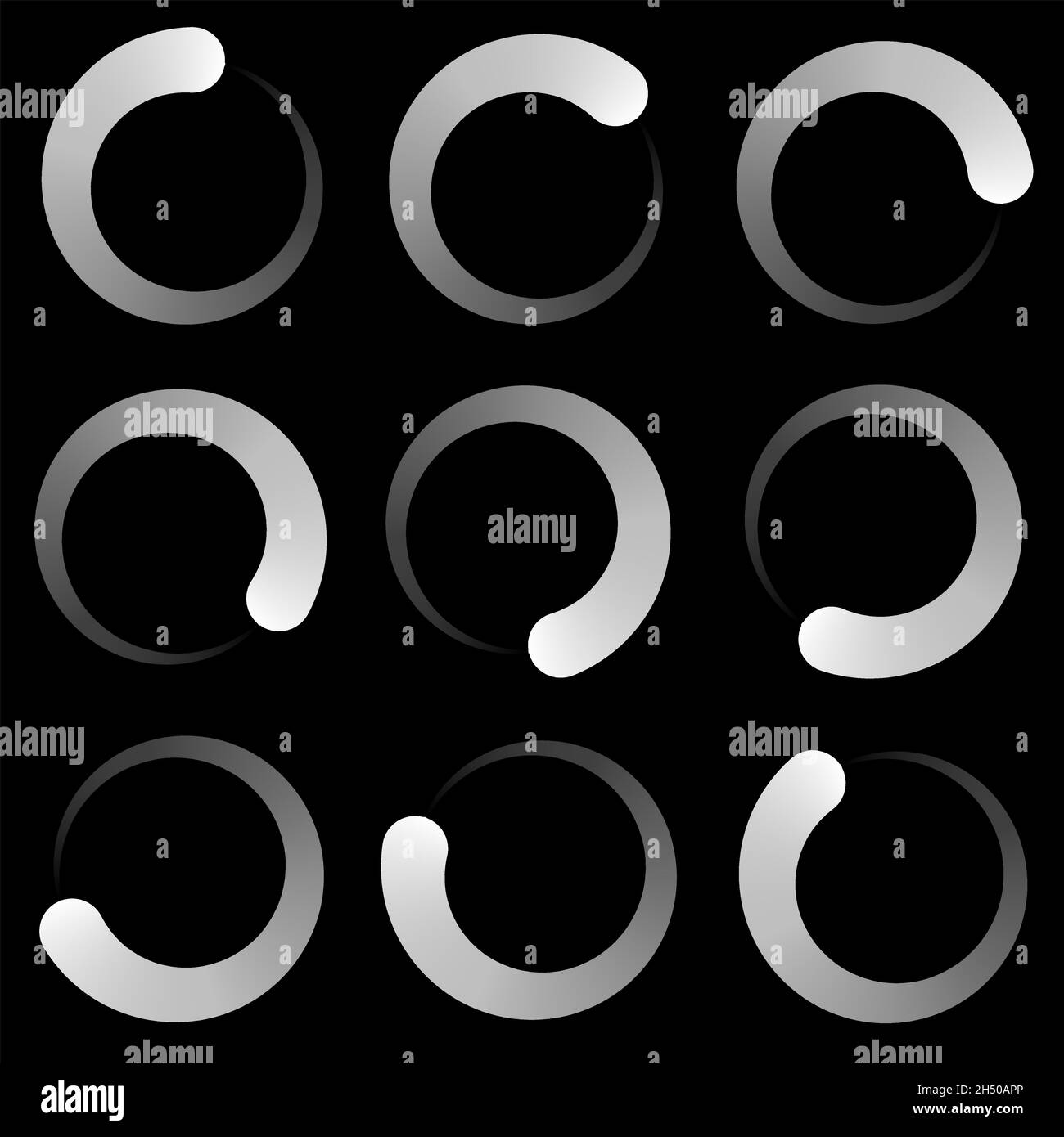 Progress Steps Phases Indicator Preloader Buffer Shape Circle Circular Loading Icon