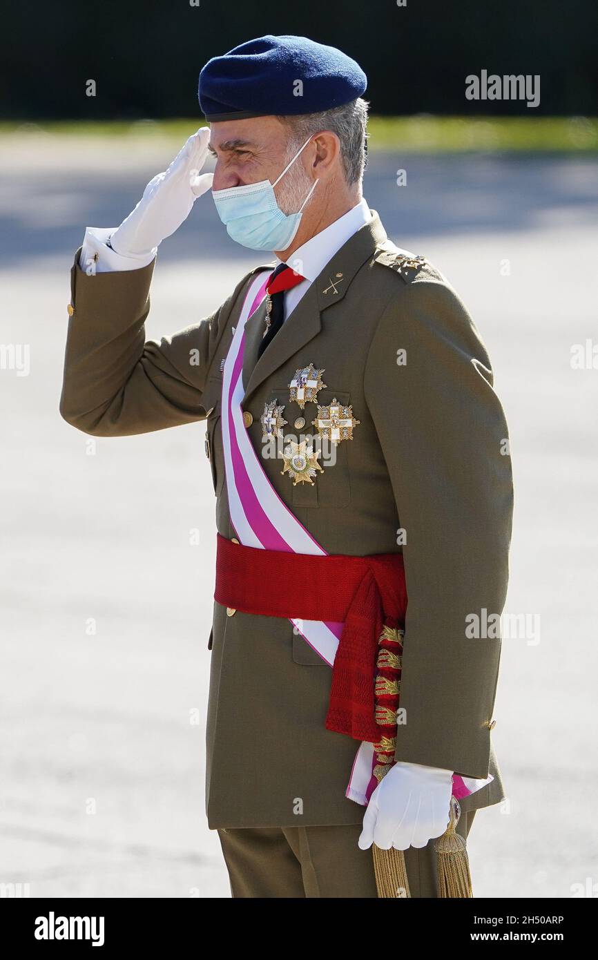 Madrid, Spain. 05th Nov, 2021. King Felipe VI of Spain salutes during ...