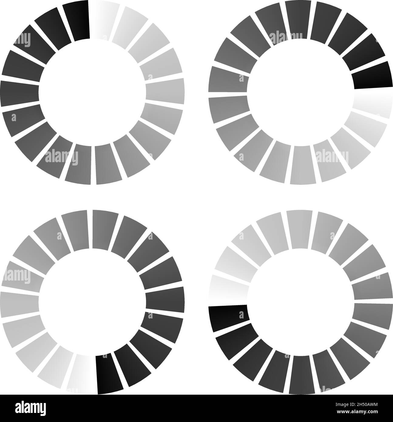 Progress, steps, phases indicator. Preloader, buffer shape. Circle ... Progress, steps, phases indicator. Preloader, buffer shape. Circle ...