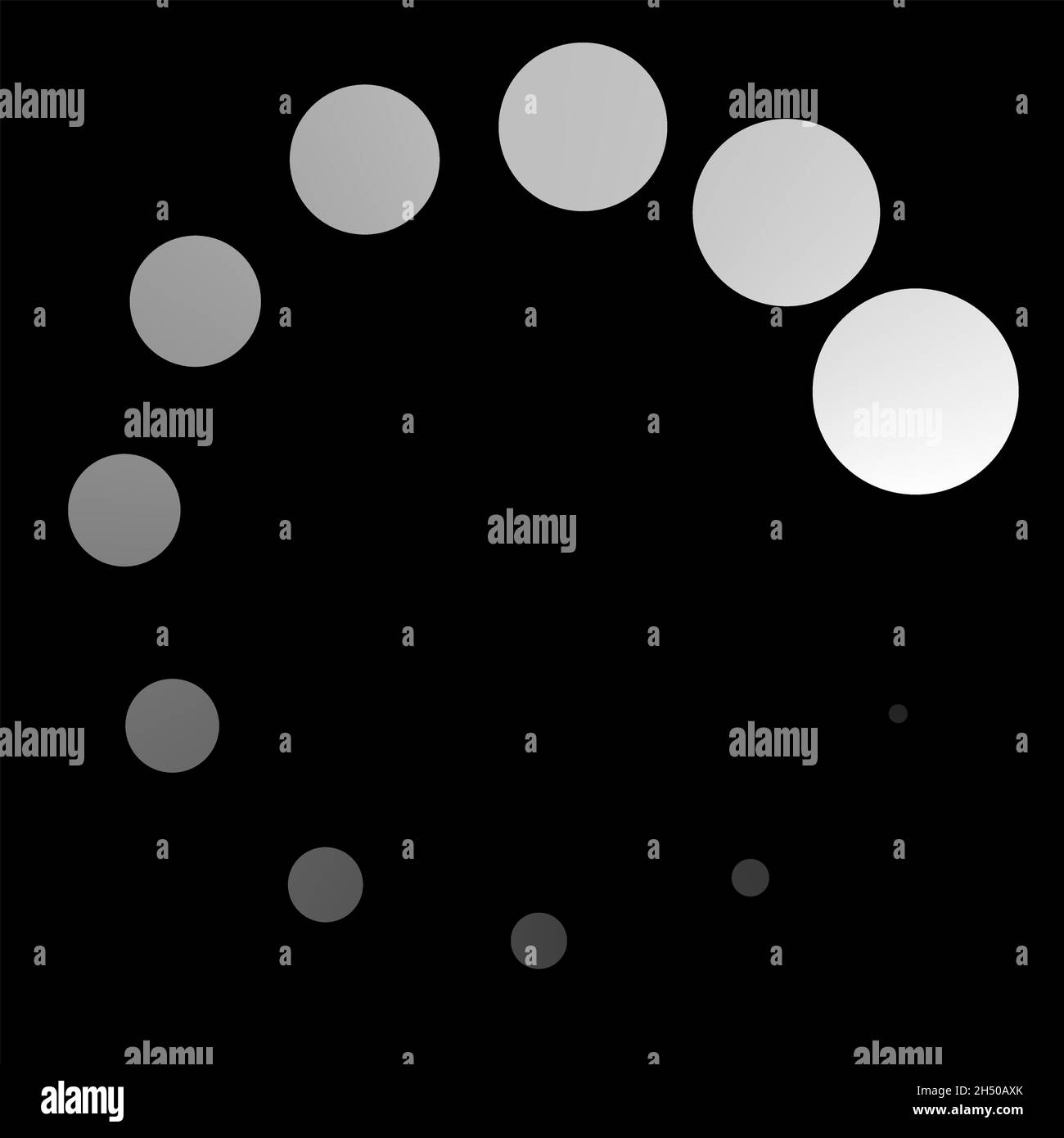 Progress, steps, phases indicator. Preloader, buffer shape. Circle ...
